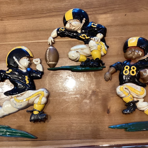Homco | Wall Decor | Vintage 976 Homco Football Players Metal Wall ...